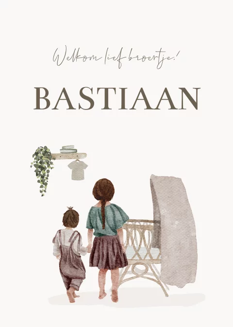 Tuinbord Rechthoekig Wiegje Babykamer Kindjes